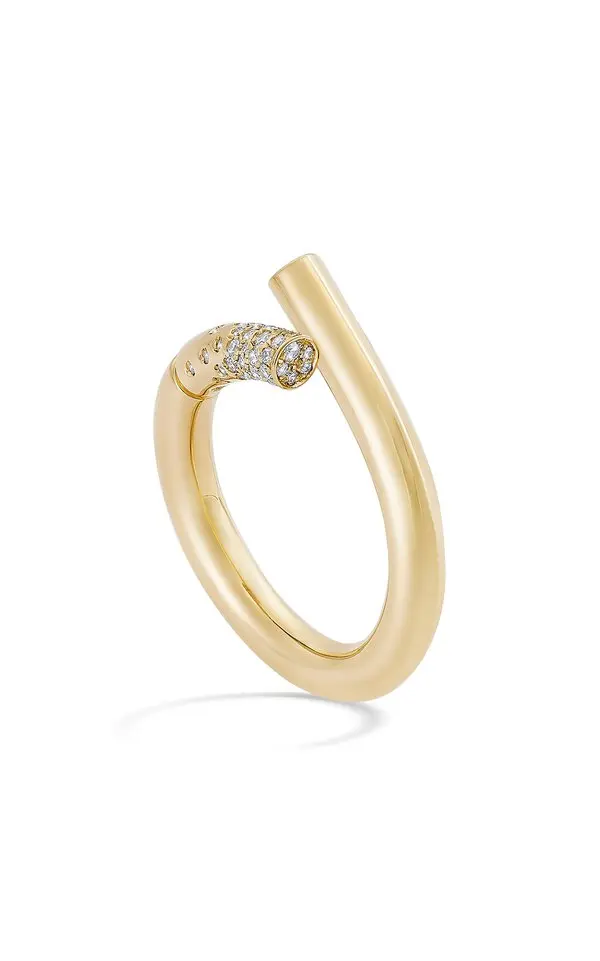 TABAYER Loop 18k Gold Diamond Ring - Yellow