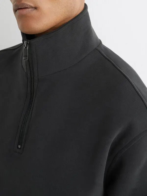 REISS Quinn Cotton-blend Half-zip Sweatshirt
