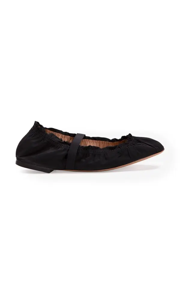 ODISSI Flora Nylon Ballerina Flats - Black