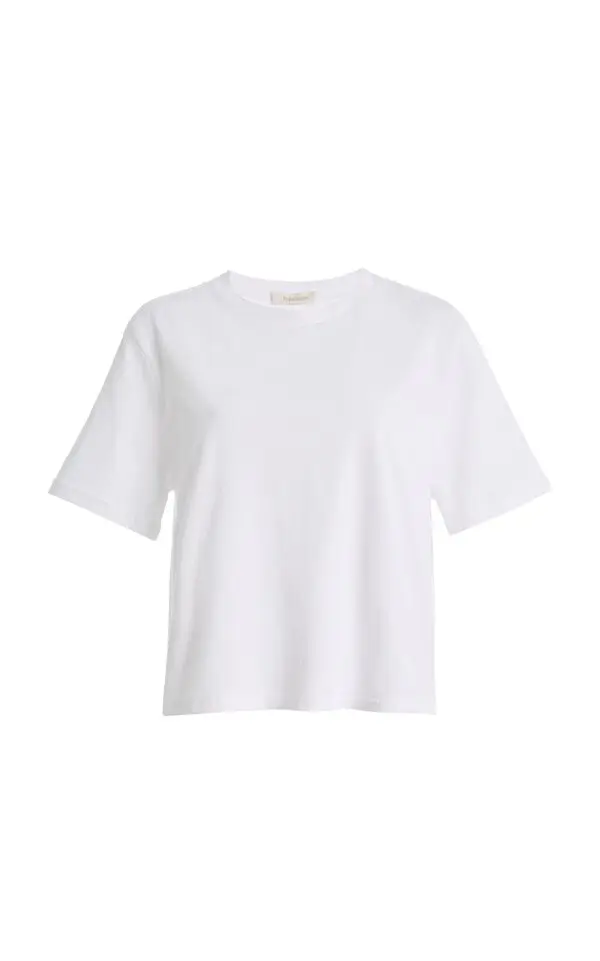 FAVORITE DAUGHTER Organic Cotton Crewneck T-shirt - White