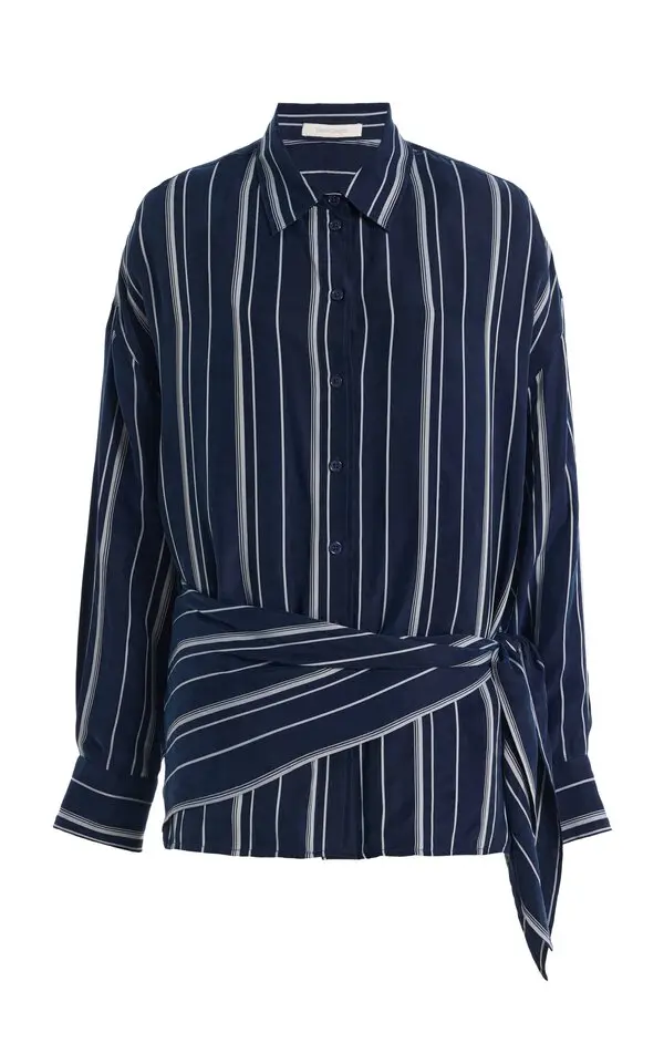 FAVORITE DAUGHTER The Positano D Crepe Shirt - Stripe