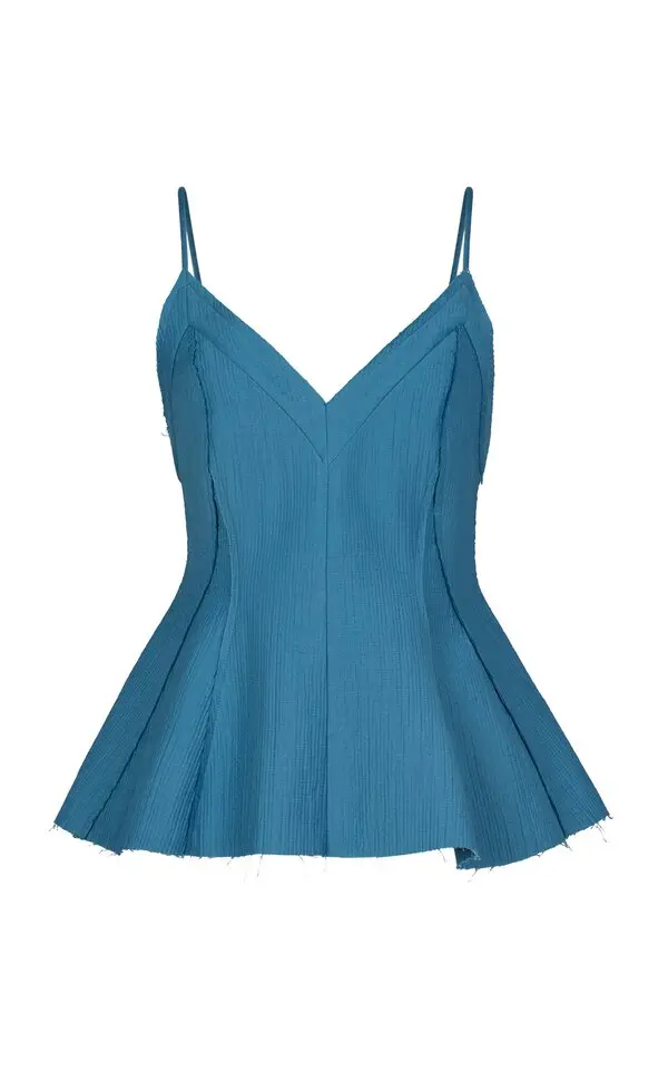 Rachel Comey Layley Cotton-blend Top - Blue