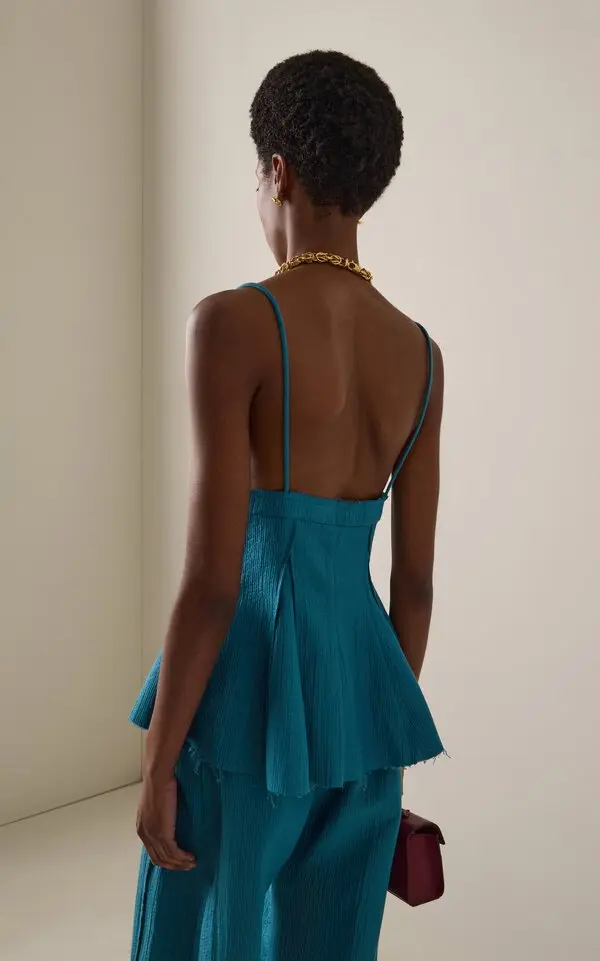 Rachel Comey Layley Cotton-blend Top - Blue
