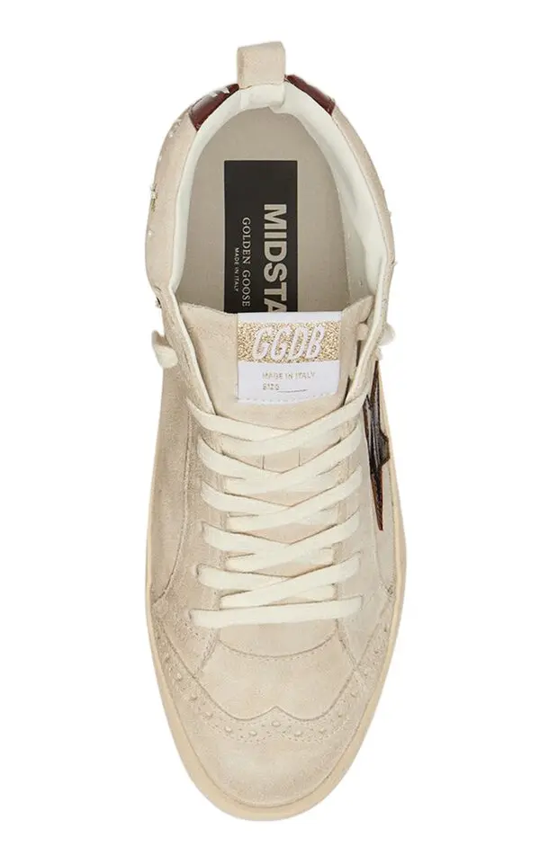 GOLDEN GOOSE Mid Star Embellished Suede Sneakers