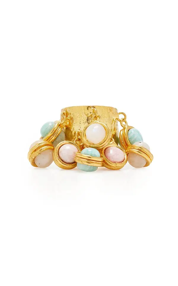 Sylvia Toledano Candies Golden Brass -stone Ring - Multi