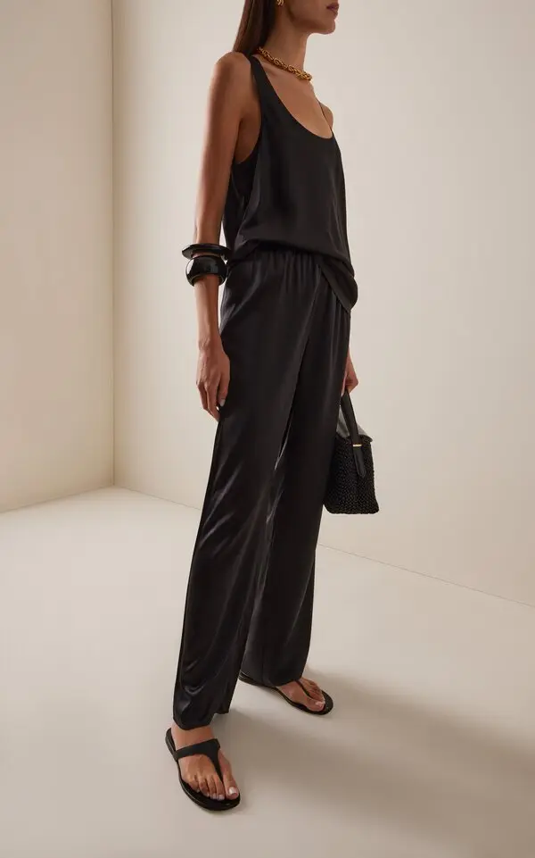 FAVORITE DAUGHTER The Everything Silk-blend Wide-leg Pants
