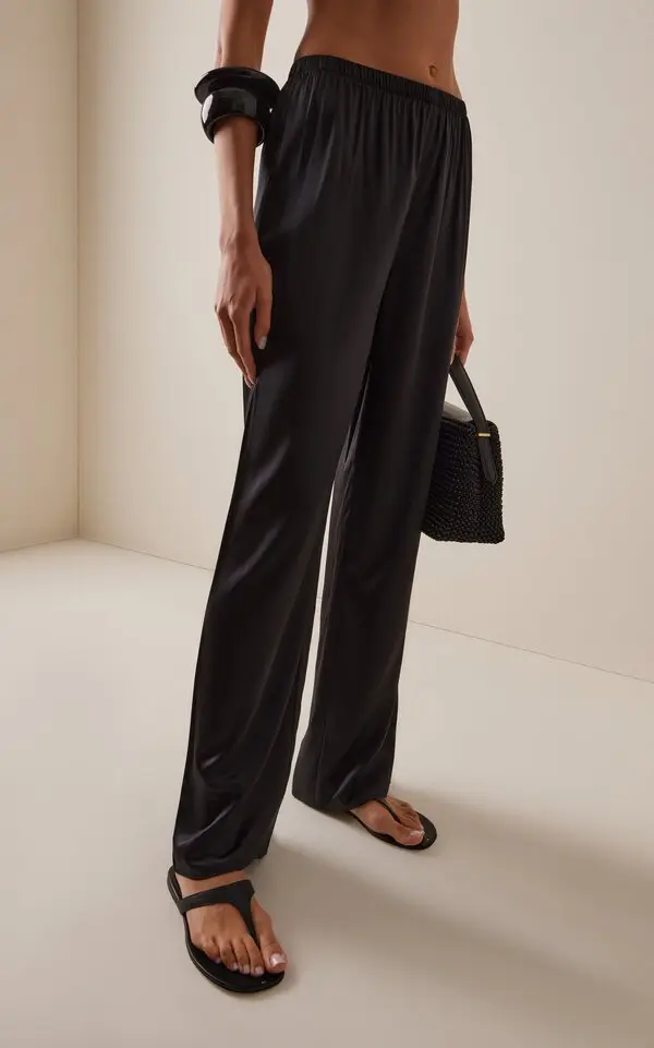 FAVORITE DAUGHTER The Everything Silk-blend Wide-leg Pants