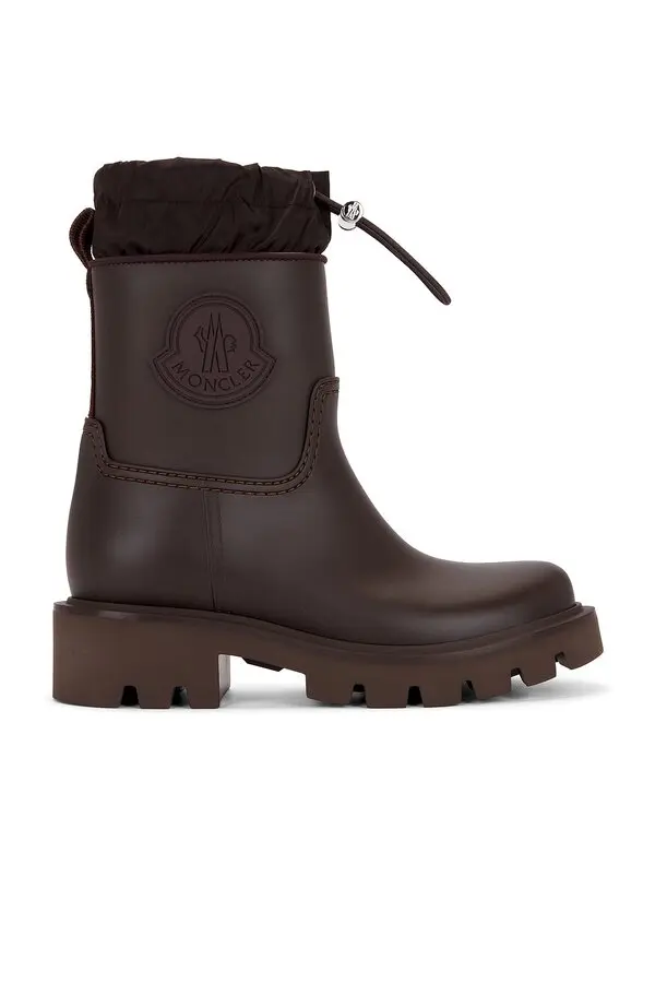 Moncler Kickstream Rainboot In Brown - Chocolate