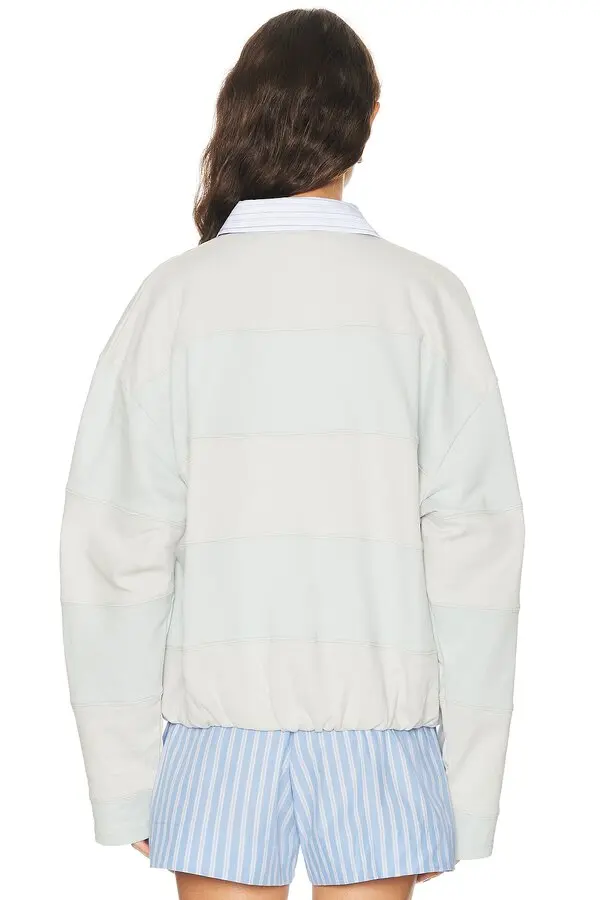 Acne Studios Folio Polo Sweatshirt - Light Blue & Grey