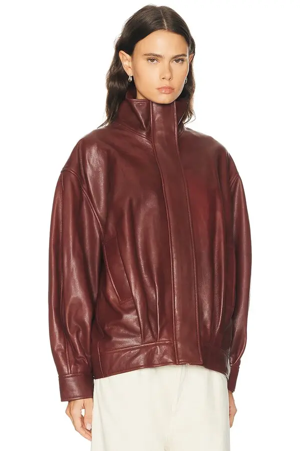 ARMA Paula Leather Jacket - Mahogany