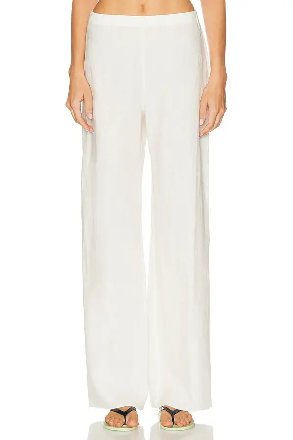 Cult Gaia Sara Pant In White - Off White