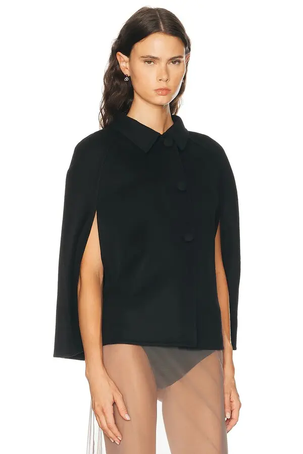 Valentino Garavani Compact Drape Cape Jacket