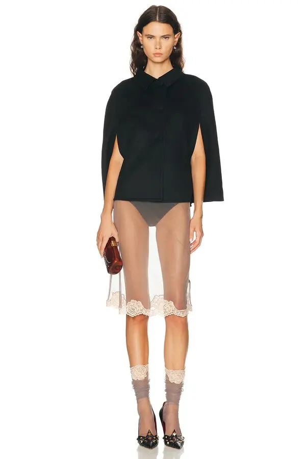 Valentino Garavani Compact Drape Cape Jacket