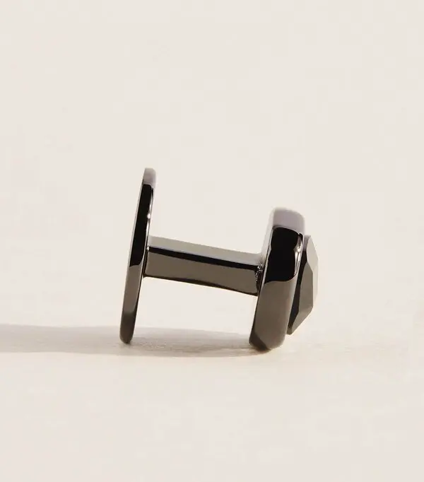 BABETTE WASSERMAN LONDON Rhodium-plated Swarovski Crystal Cufflinks