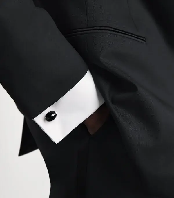 BABETTE WASSERMAN LONDON Rhodium-plated Swarovski Crystal Cufflinks