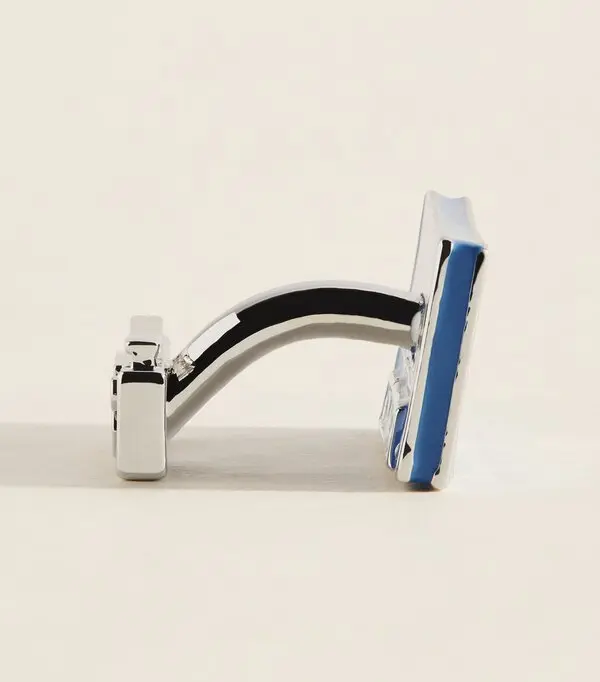 BABETTE WASSERMAN LONDON Rhodium-plated Cassette Tape Cufflinks