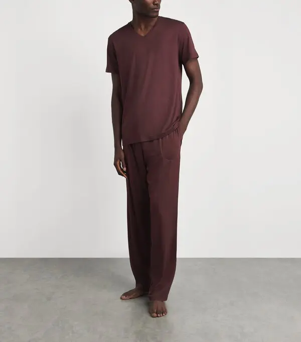 Derek Rose Basel V-neck Lounge T-shirt