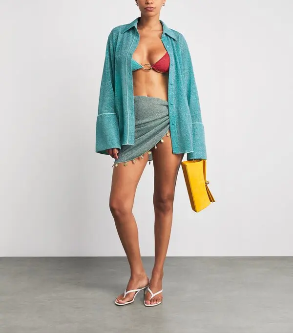 Oseree Oversized Lumière Shirt - Turquoise