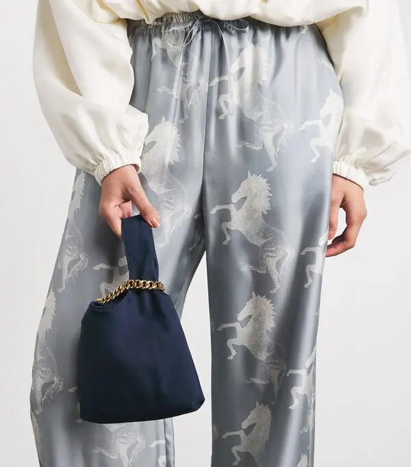 Stella McCartney Faux Suede Falabella Wristlet Clutch Bag