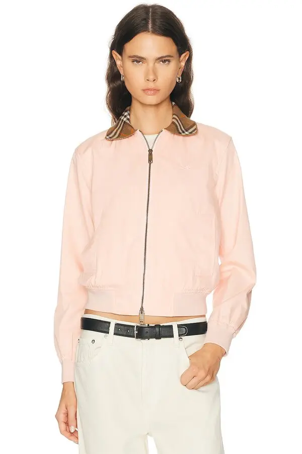 Burberry Hayfield Jacket In Pink - Compact Pink