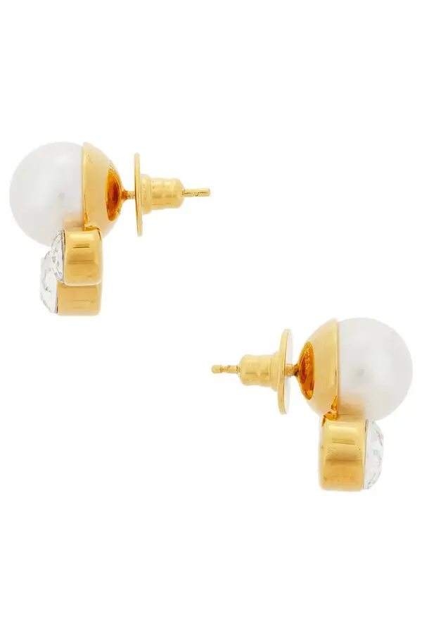 Dries Van Noten Handmade Shell Paste Small Earrings - Gold