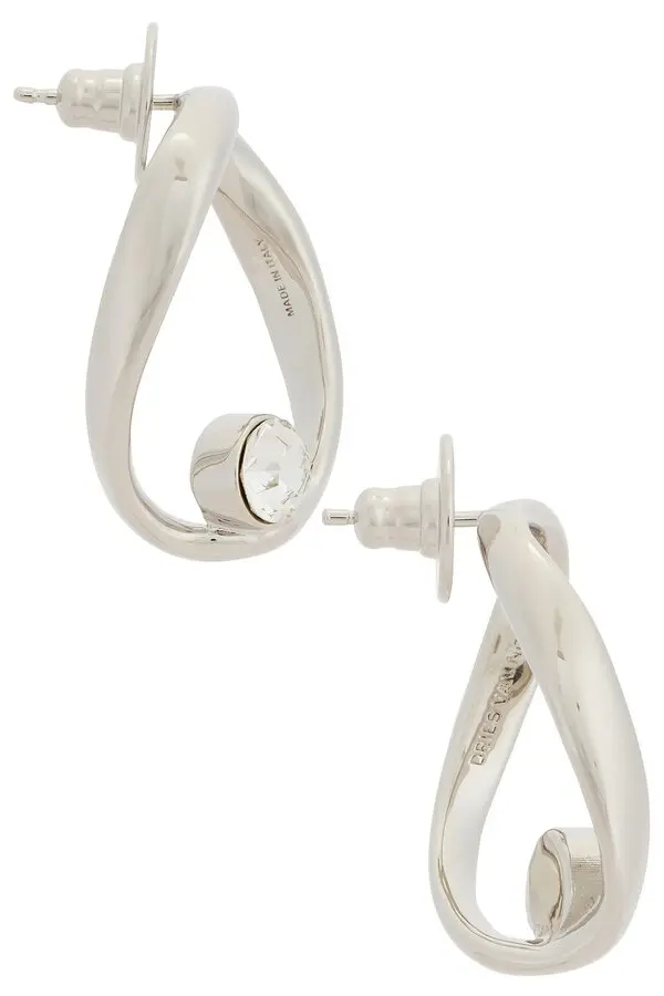 Dries Van Noten Handmade Loop Earrings - Black