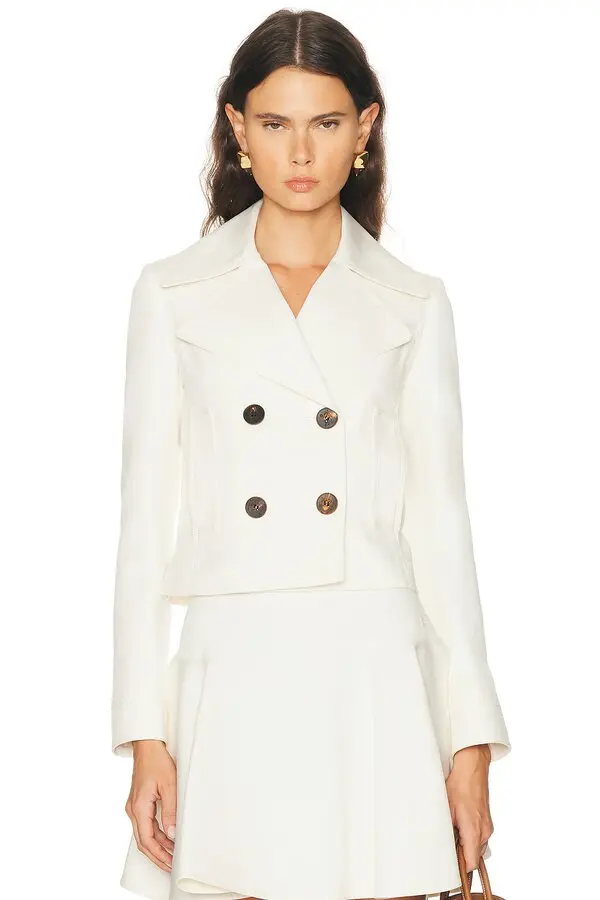 Burberry Bianca Jacket In White - Tundra White