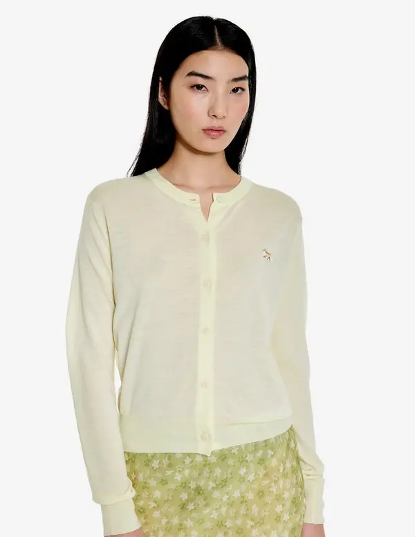 Maison Kitsuné Baby Fox Patch Knit Cardigan