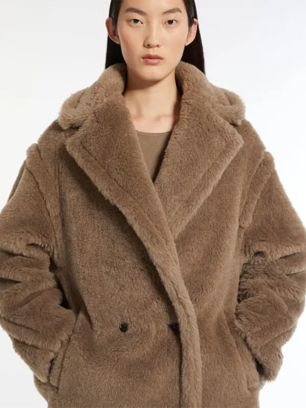 Max Mara Faux Fur Double-breasted Coat