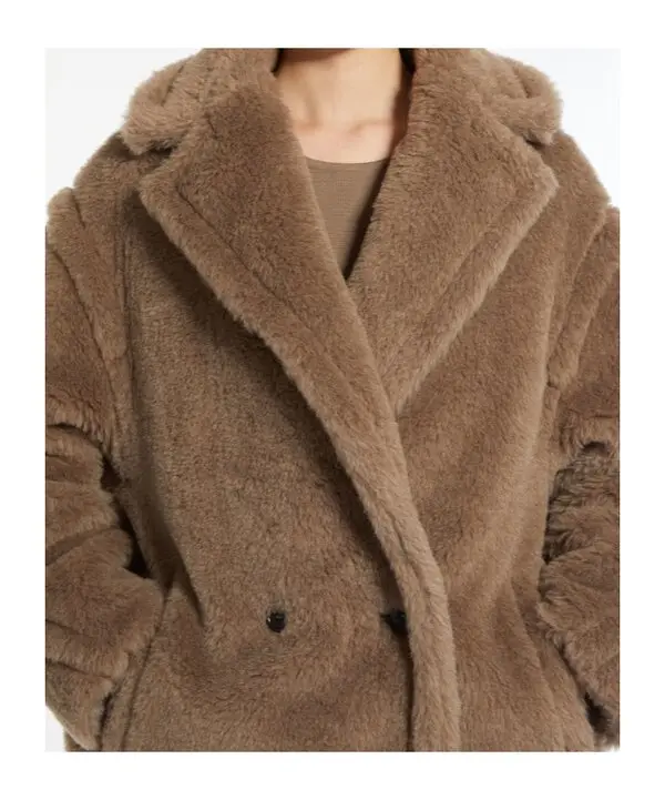 Max Mara Faux Fur Double-breasted Coat