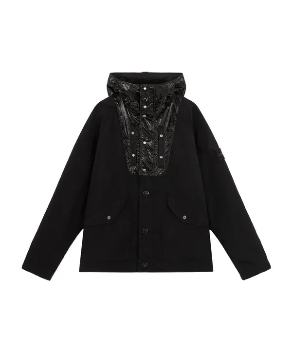Stone Island Anti-drop Hooded Panama Jacket - Black