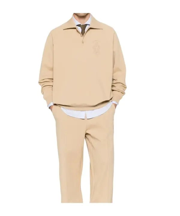 Casablanca Embroidered Raglan-sleeve Polo Shirt - Nude