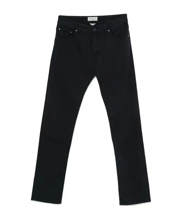Jacob Cohen Logo Patch Pocket-detail Trousers - Black