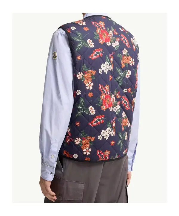 Moncler Reversible Floral Quilted Down Vest