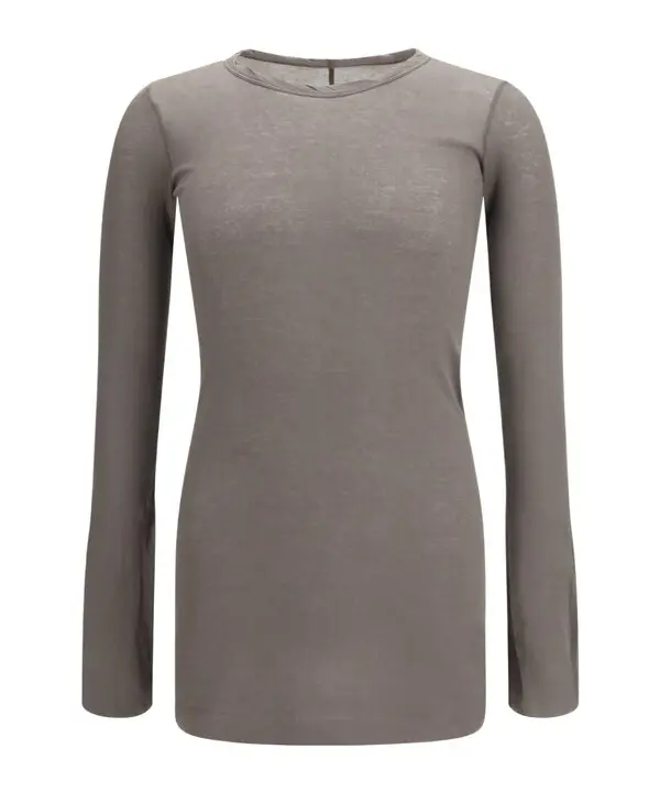 Rick Owens Crewneck Long-sleeved T-shirt - Gray