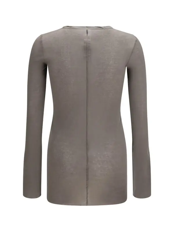 Rick Owens Crewneck Long-sleeved T-shirt - Gray