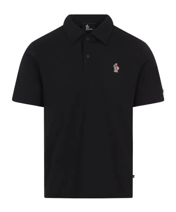 Moncler Logo Patch Polo Shirt - Black