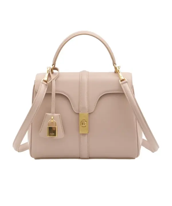 Celine Small 16 Bag In Satinated Calfskin - Pink