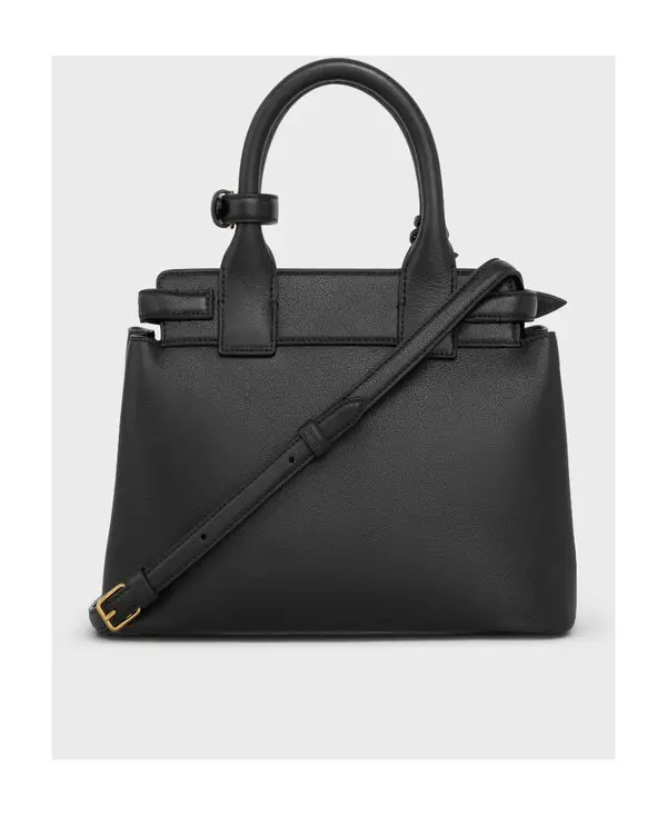 Celine Teen Conti Bag In Supple Calfskin - Black