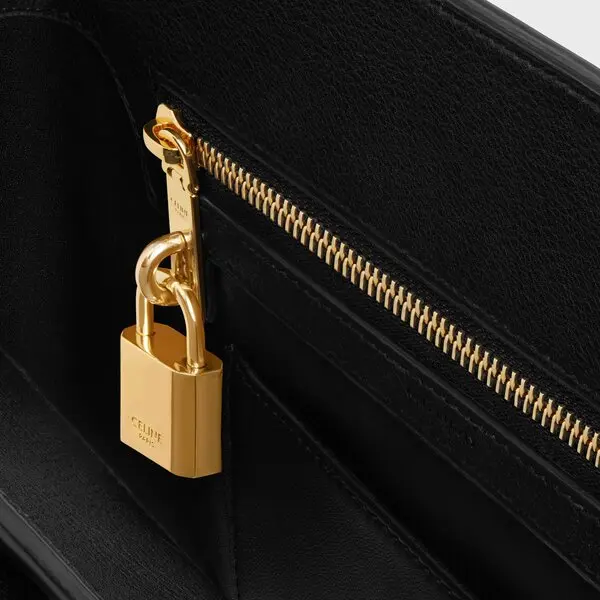 Celine Teen Conti Bag In Supple Calfskin - Black