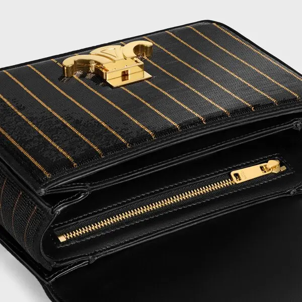 Celine Teen Garance Bag In Striped Sequins