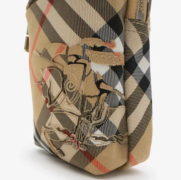 Burberry Check Phone Bag With Appliqu