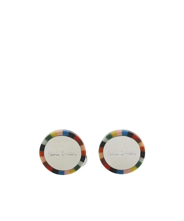 Paul Smith Circle Signature Stripe Cufflinks - Multicolour