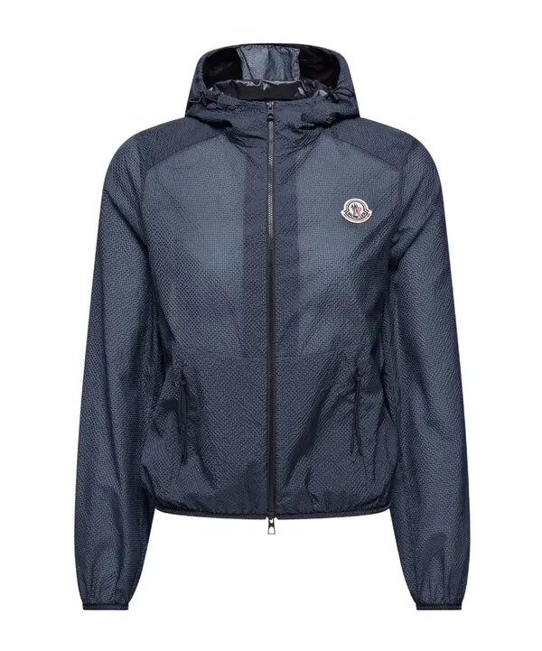 Moncler Zip-up Hooded Jacket - Night Blue