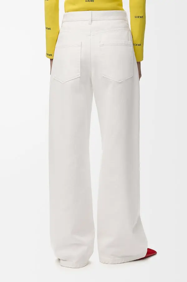 Loewe Anagram Embroidered Baggy Jeans