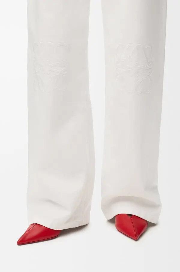 Loewe Anagram Embroidered Baggy Jeans