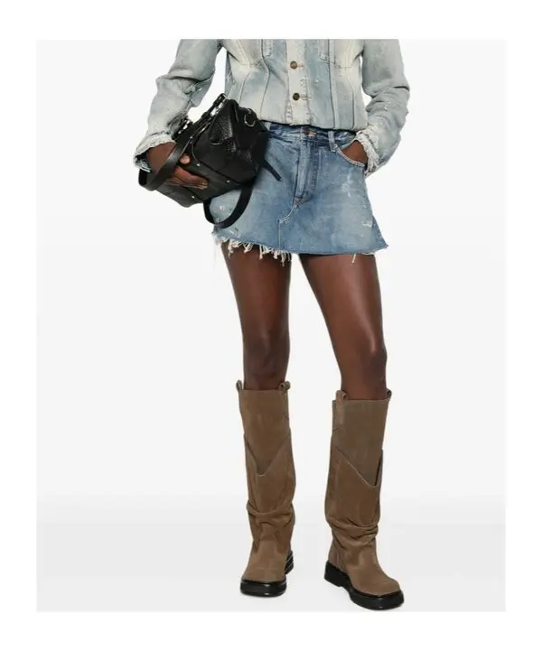 Balenciaga Belt-loop Denim Shorts