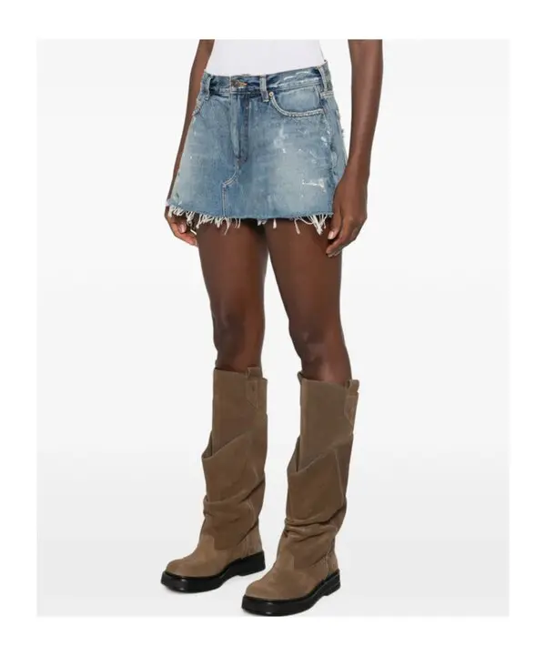 Balenciaga Belt-loop Denim Shorts