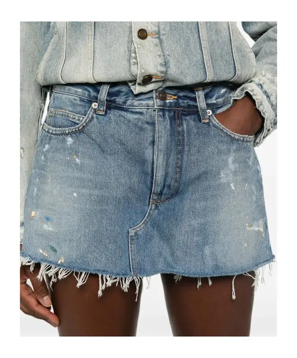 Balenciaga Belt-loop Denim Shorts