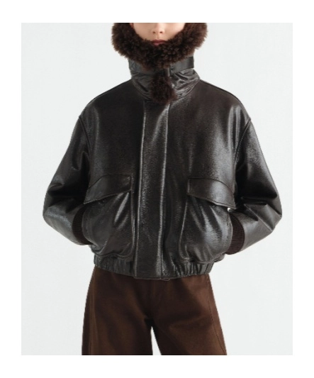 LEMAIRE Blouson In Shiny Leather